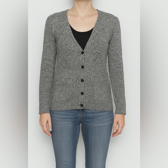 Madewell | Sweaters | Madewellblackwhite Marled Button Up Cardigan Xs ...